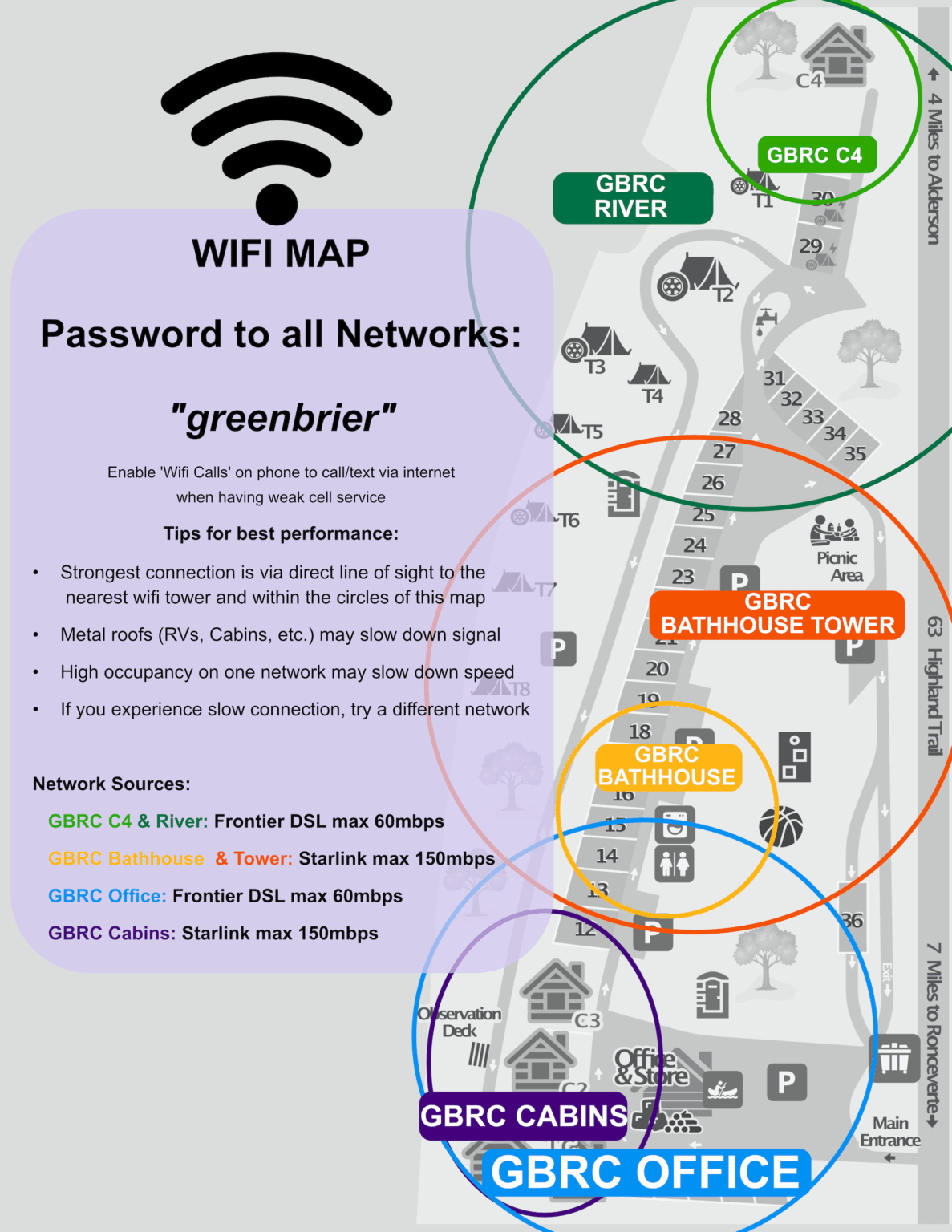 Wifi Map – Greenbrierriver Campground